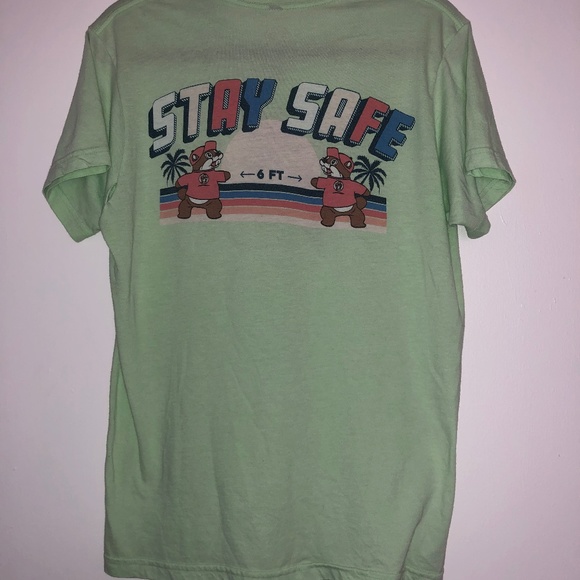 BUC-EE'S | Shirts | Bucees Neon Light Green Stay Safe Shirt | Poshmark